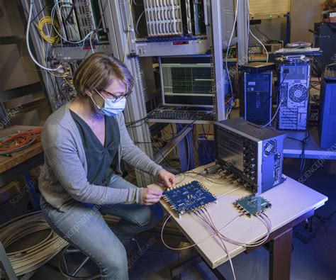 Physicist Upgrading Atlas Trigger System At Cern Stock Image C0604809 Science Photo Library
