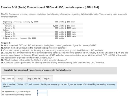 Solved Exercise 8 16 Static ﻿comparison Of Fifo And Lifo