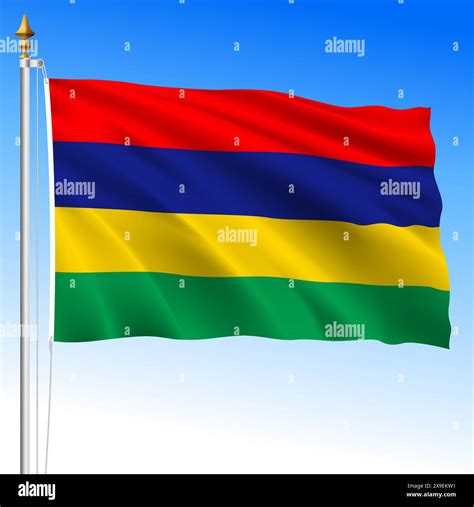 Mauritius National Colors Stock Vector Images Alamy