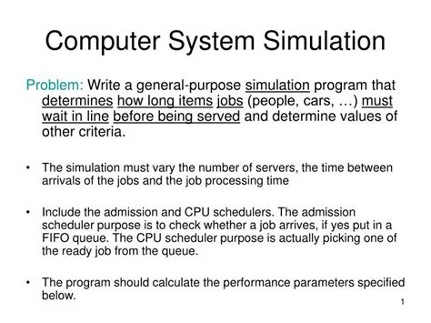 ppt computer system simulation powerpoint presentation free download