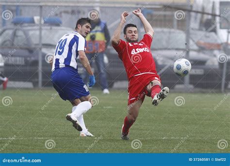 Football Players Fighting For The Ball Editorial Photo Image Of