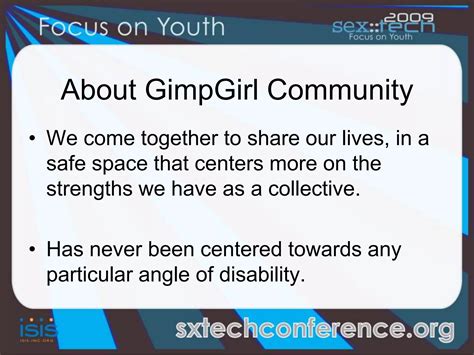 Gimpgirl Community Sex Tech 2009 Presentation Slides Pptx