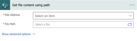 Power Automate Sharepoint Get File Content Using Path Action