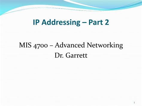 Ppt Ip Addressing Part 2 Powerpoint Presentation Free Download