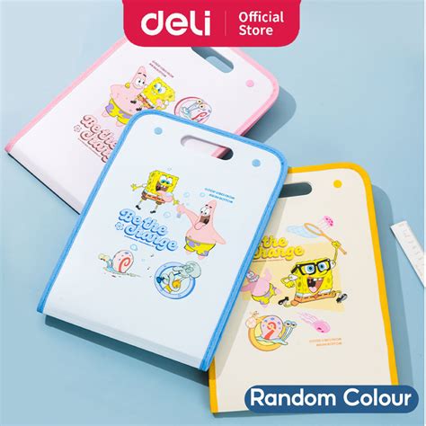 Deli Spongebob Squarepants Series Expanding File A4 7 Compartments Cute School Supplies Fail
