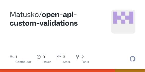 GitHub Matusko Open Api Custom Validations