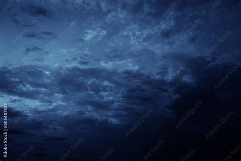 Evening Dark Blue Sky
