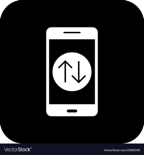 Data Connection Mobile Application Icon Royalty Free Vector