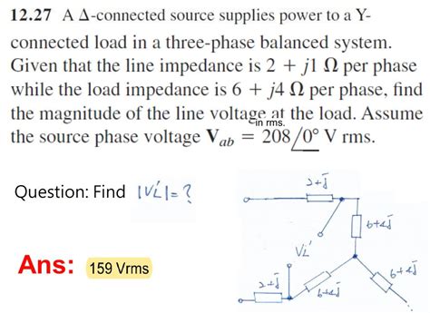 Solved 1227 A Δ Connected Source Supplies Power To A