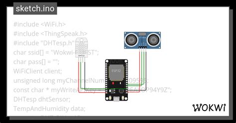 Dth And Ultra Wifi Channel Wokwi ESP32 STM32 Arduino Simulator