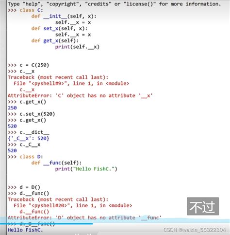 python学习之面向对象编程5（私有变量） csdn博客