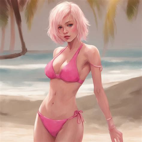 Pink Bikini Girl 2 By Masterofmondegreens On Deviantart