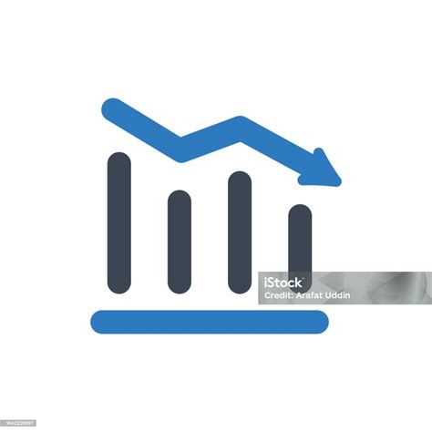 Decrease Icon Vector Illustration Analytics Chart Decreasing Diagram