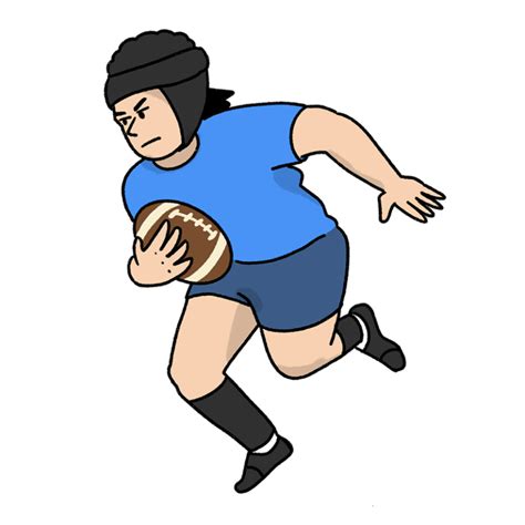 かわいいラグビー選手のイラスト Onwaイラスト