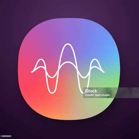 abstract overlapping waves app icon sound audio music rhythm wavy lines