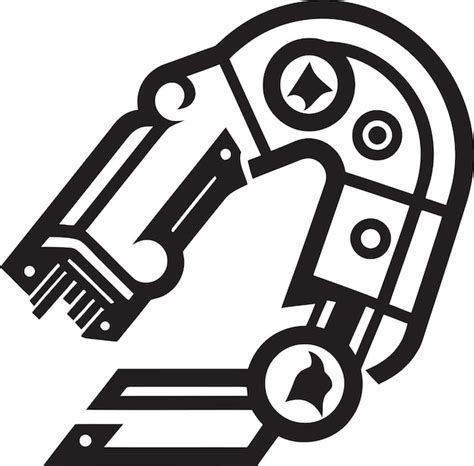 Detailed Vector Graphic Of A Robotic Arm With Emphasis On Precision Engineering And Robotics