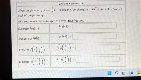 Solved Function Composition Given The Function Fx32x−4