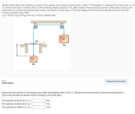 solved blocks a and b are connected by a cord which passes