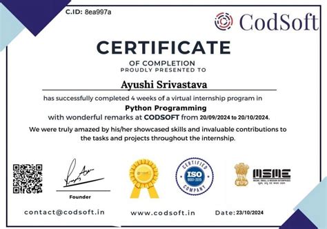 Ayushi Srivastava On Linkedin Python Internship Codsoft