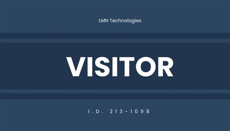 Free Visitor Pass Id Card Template To Edit Online
