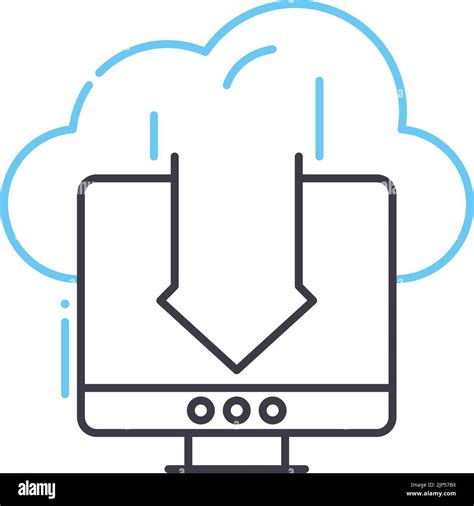 data control panel line icon outline symbol vector illustration