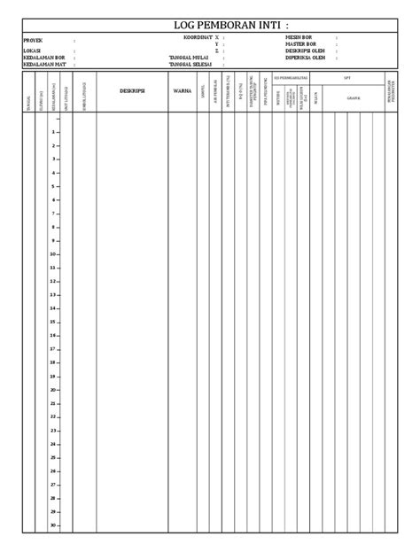 format log bor pdf