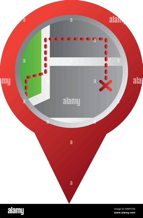 Gps Navigation Pointer Map Route Vector Illustration Stock Vector Image Art Alamy