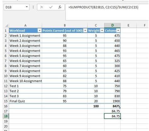 How To Do Weighted Average With Sumproduct At Nicholas Hinkle Blog