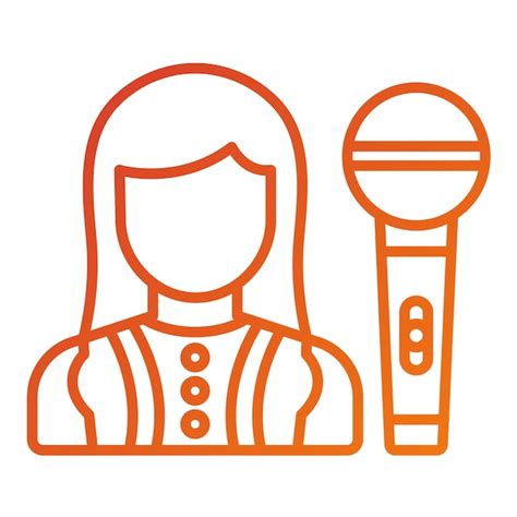 Premium Vector Vector Design Host Female Icon Style