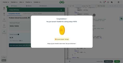 160daysstreak Problemsolving Codingchallenge Gfg160 Geekstreak2024