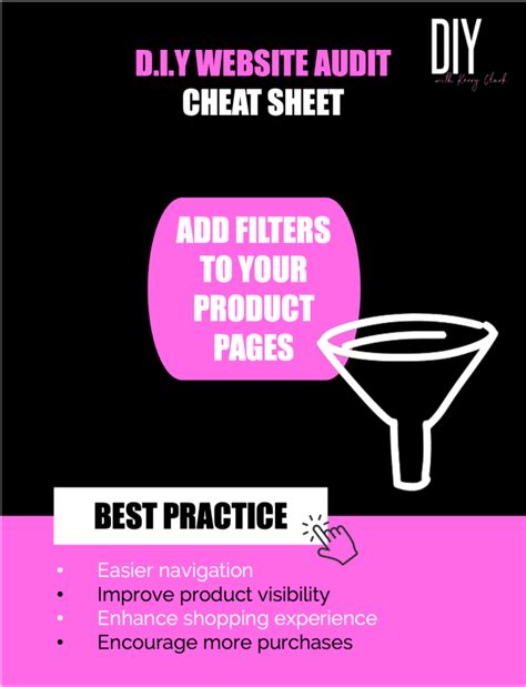 DIY CHEAT SHEET Audit Your Website Filters FUSION22