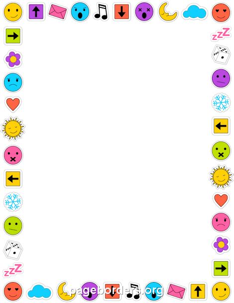 Emoji Border Clip Art Page Border And Vector Graphics
