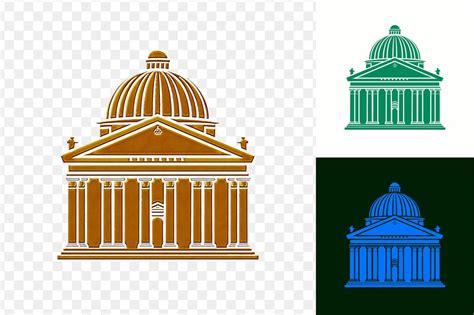 Panteão Com Design Antigo Um Design Que Incorpora Elem Itália Symtol Cnc Vector Design Outline