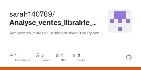 Github Sarah140789analyseventeslibrairiepython Analysez Les