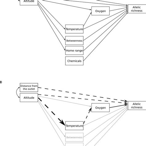 Graphical Representations Of A The Complete Model Depicting Causal Download Scientific Diagram