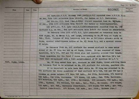 Operations Record Book 22 Bds Index The Raf At Omaha Beach