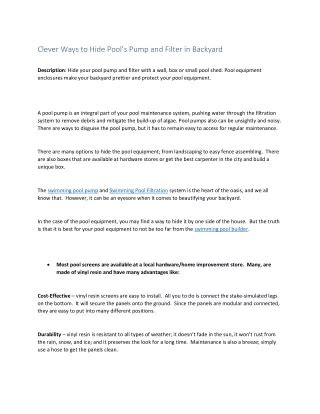 PPT Pond Pump And Filter PowerPoint Presentation Free Download ID 12515106