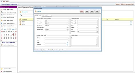 Microsoft Access Sales Manager Template Ms Access Sales Management Template Ms Access Action