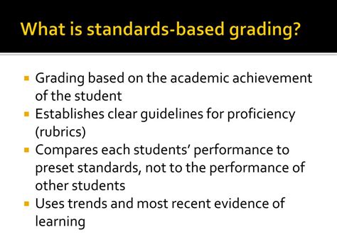 Ppt Standards Based Grading Powerpoint Presentation Free Download