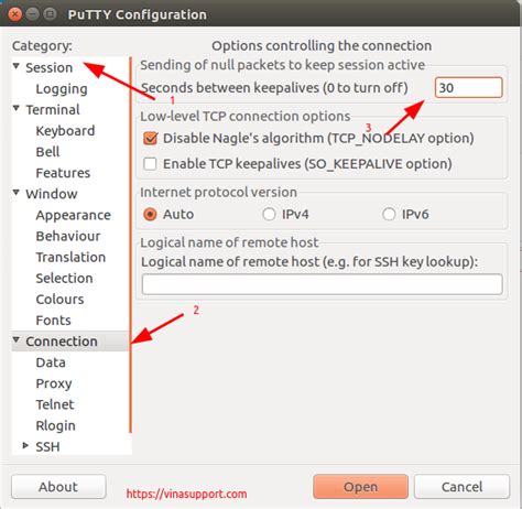 Cách Giữ Kết Nối Ssh Trên Putty Khi Bị Timeout Vinasupport