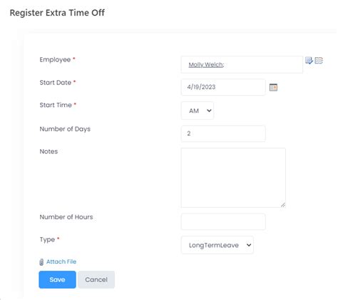 Custom Absence Types