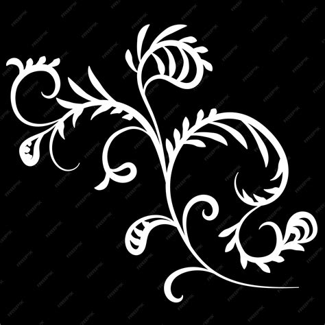 White Swirl On Black Background