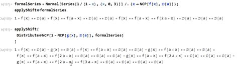 Series Expansion How To Implement The Action Of A Shift Operator On Arbitrary Functions
