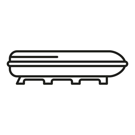 자동차 상자 아이콘 개요 벡터 지붕 트렁크 여행 화물 프리미엄 벡터