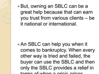 Meaning Of The SBLC Letter Of Credit PPT