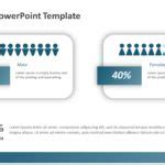 Teal And White Gender Headcount Infographic Layout Slide Template