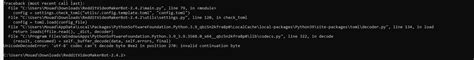 Bug Traceback Most Recent Call Last Invalid