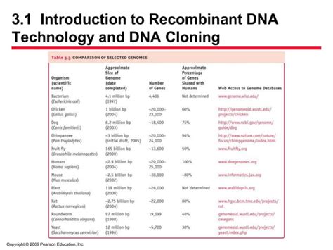 Chapter 3 Recombinat Dna And Genomics Ppt