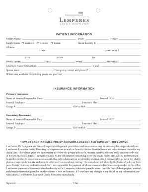 Fillable Online Patient Name DOB Gender Fax Email Print PdfFiller