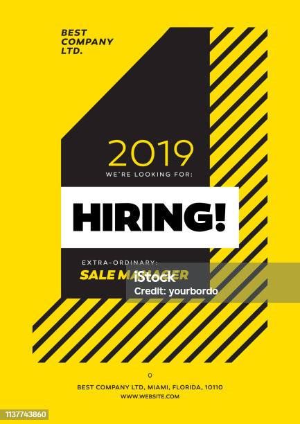 채용 포스터 우리는 광고 디자인 서식 파일을 고용 하 고 있습니다 소셜 미디어 채용 직원 게시물 아트 워크 벡터 일러스트 레이 션을 고용 나 인쇄 전단지 채용에 대한 스톡